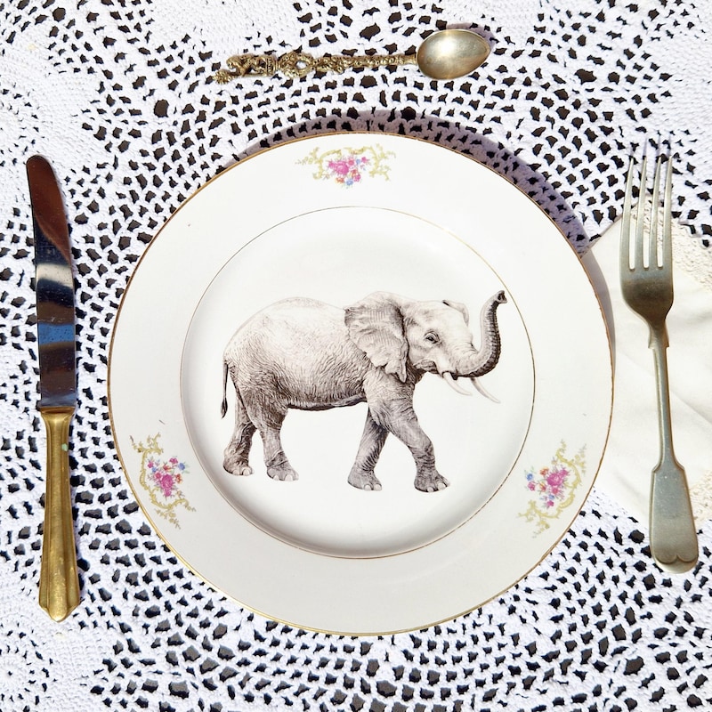 Elephant Plate - Etsy