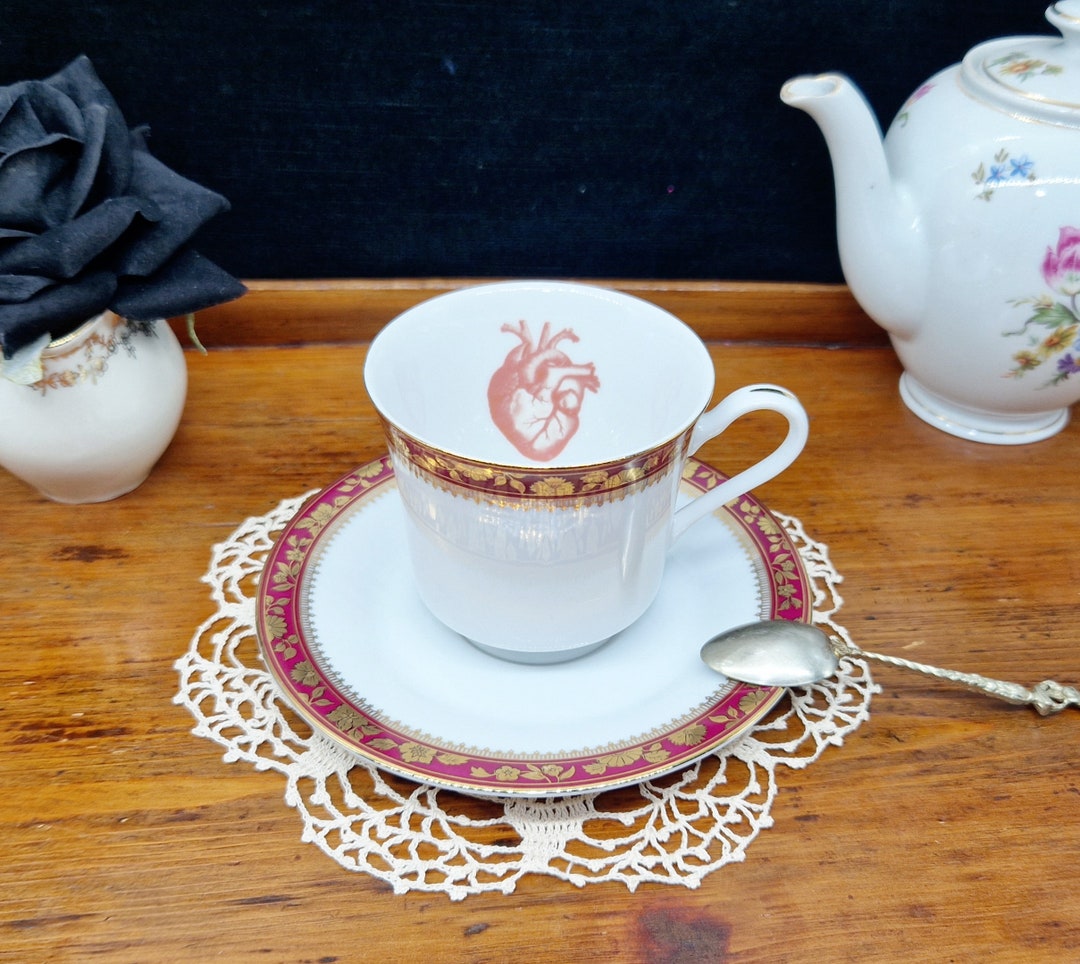Human Heart Vintage Japanese Tea Set, Funny Teacup ,mismatch Tea Set - Etsy