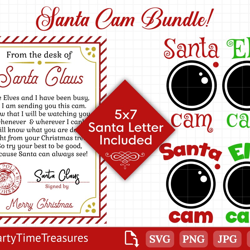 Santa Cam Svg - Etsy