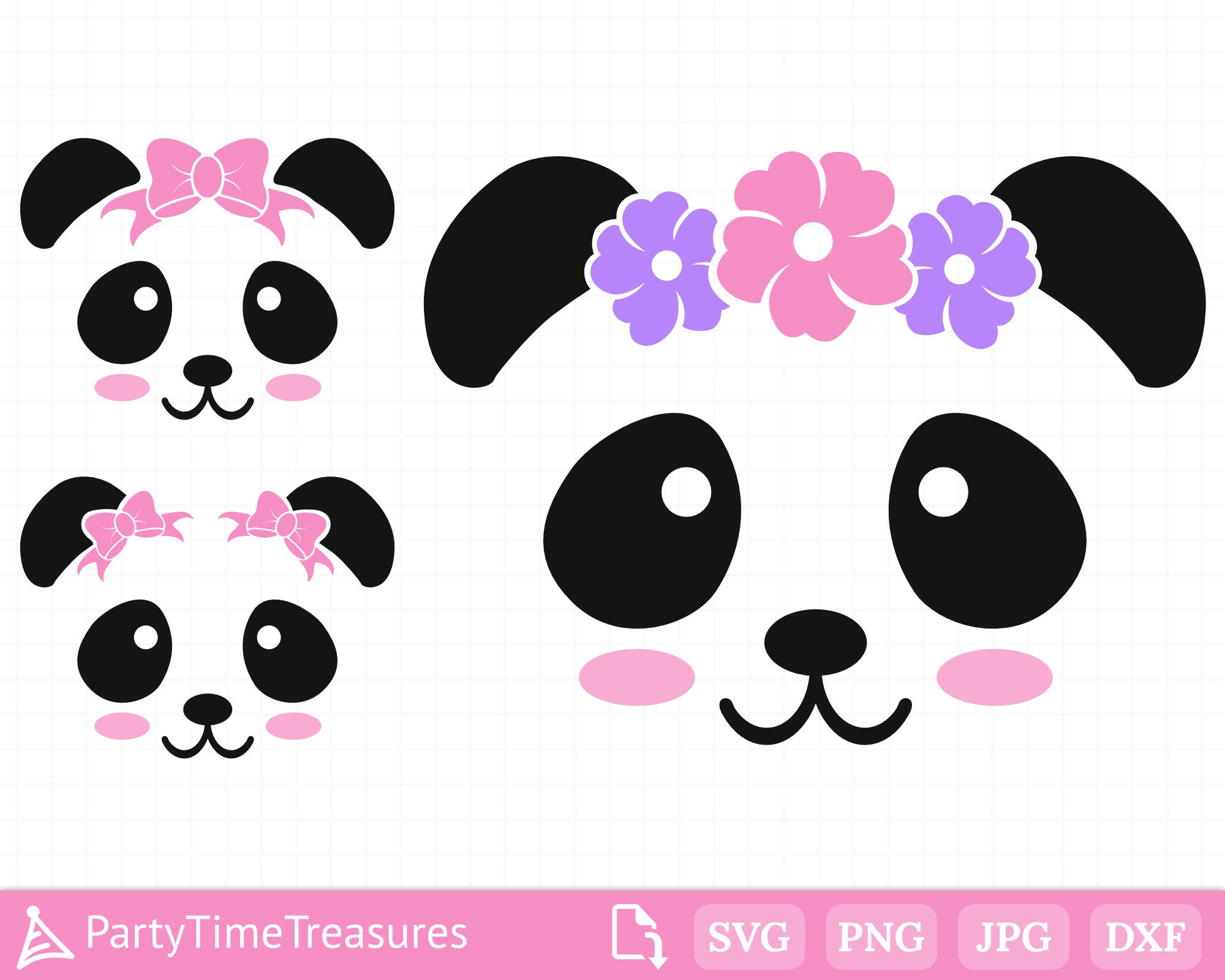 Cute Panda Svg For Cricut Panda Face Svg Cartoon Panda Svg Etsy Images