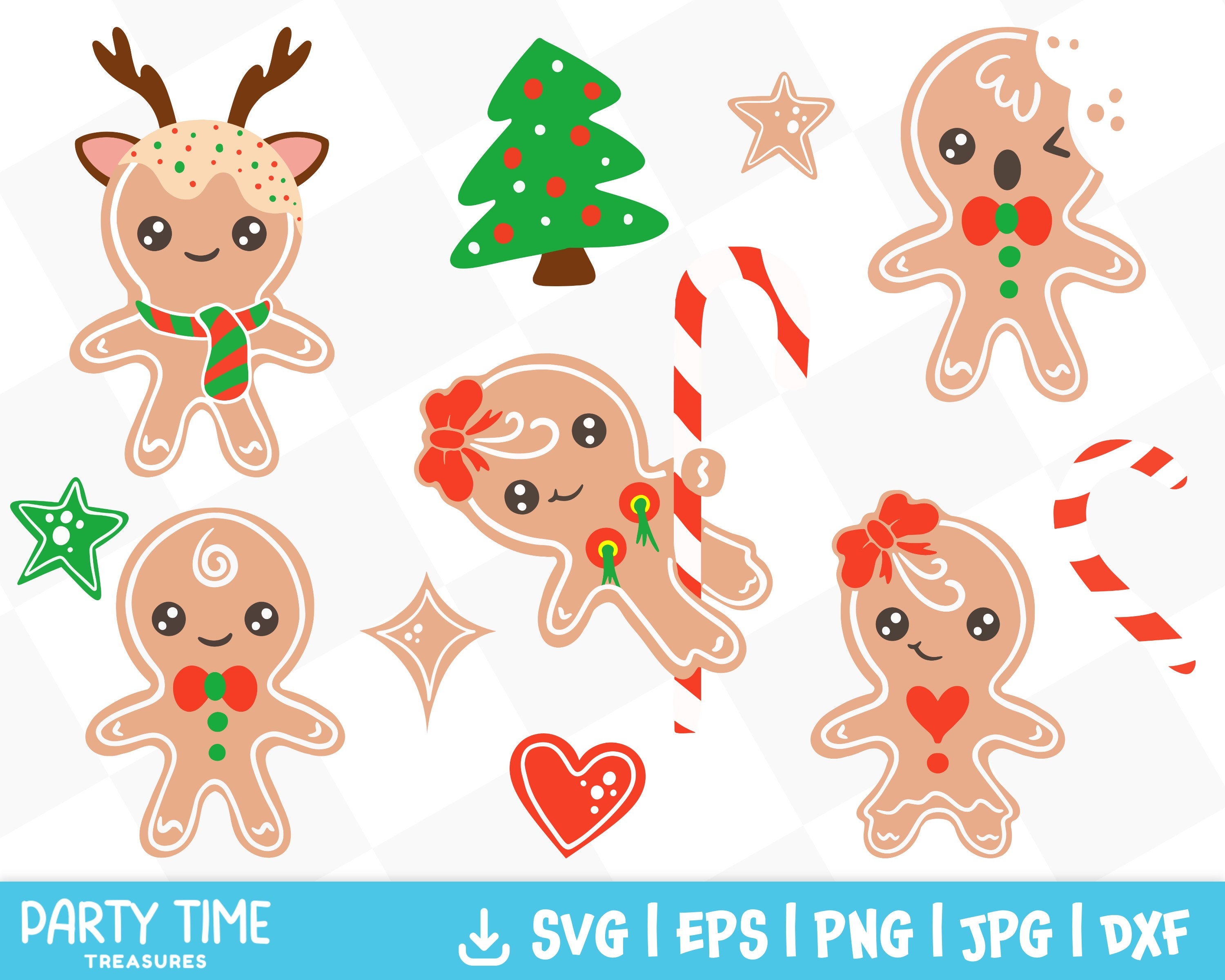 Gingerbread Man SVG Cute Gingerbread Clipart Naughty - Etsy