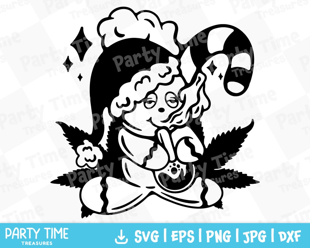 Naughty Gingerbread SVG, Marijuana Themed Christmas Clipart ...