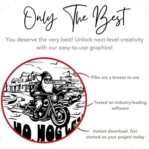 Santa on a Motorcycle SVG Sublimation Design, Retro Gift for Bikers Png ...