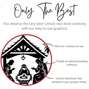 Nativity Scene SVG Cut File, Christian Christmas Clipart, Birth of ...