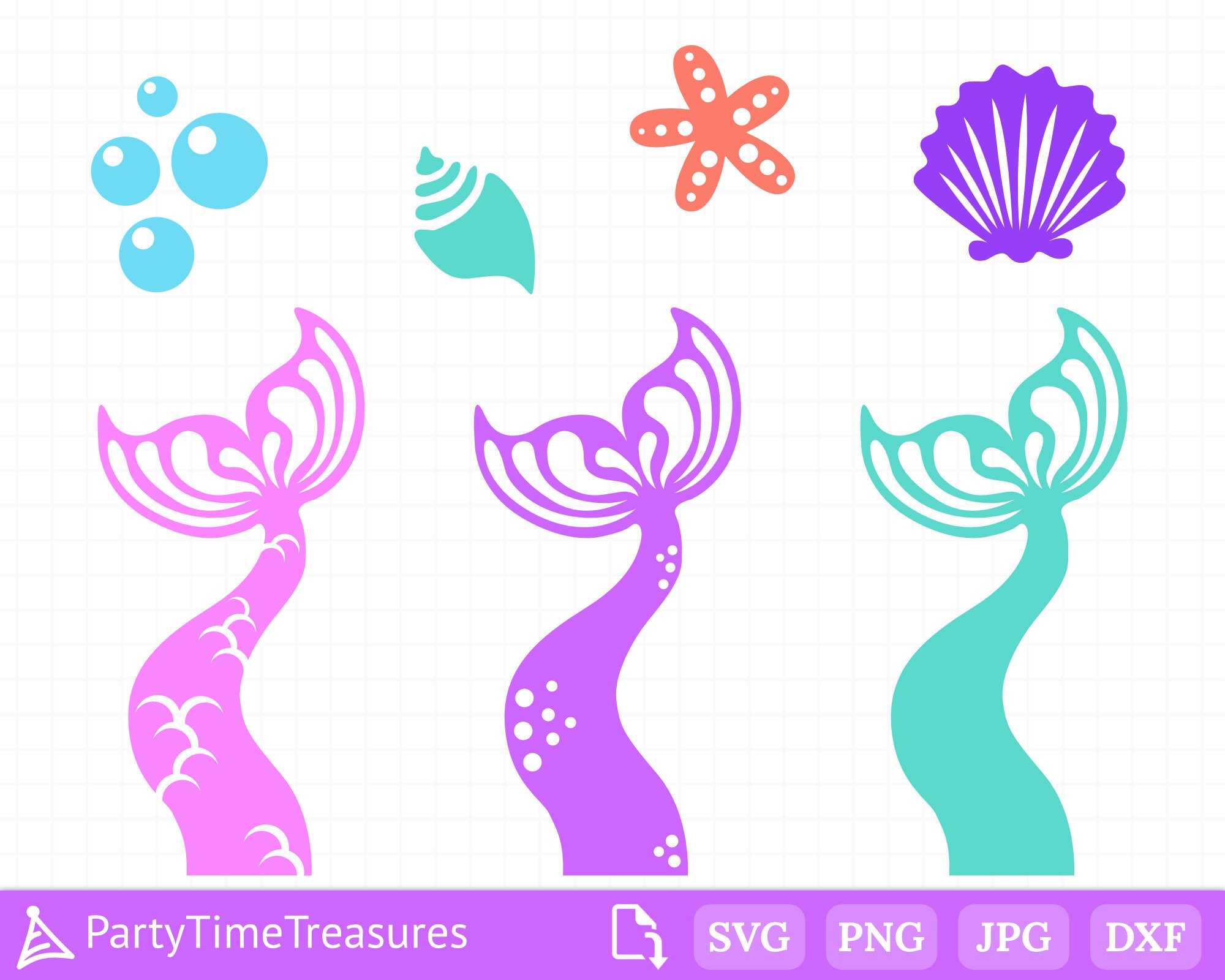 Mermaid Svg Mermaid Tail Svg Mermaid Shell Svg Mermaid - Etsy