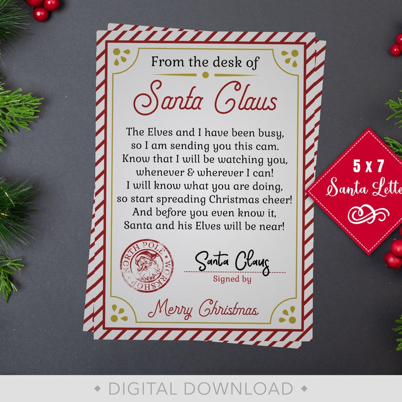 Santa Claus Letter - Etsy