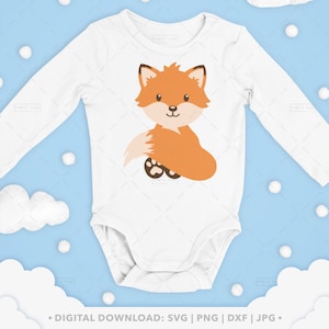 Cute Fox SVG, Baby Fox Clipart Woodland Animals Cut File Forest Animal ...