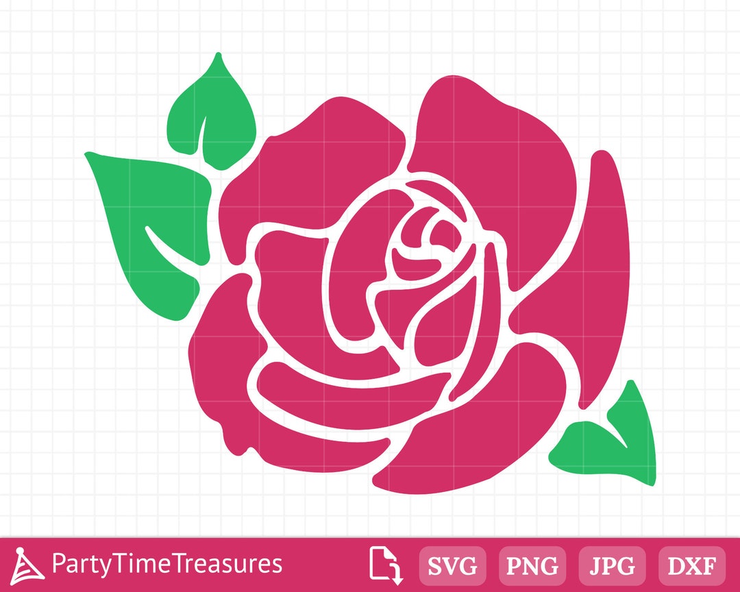 Rose SVG, Flower Svg, Rose Vector Cut File, Floral Svg, Rose Clipart ...