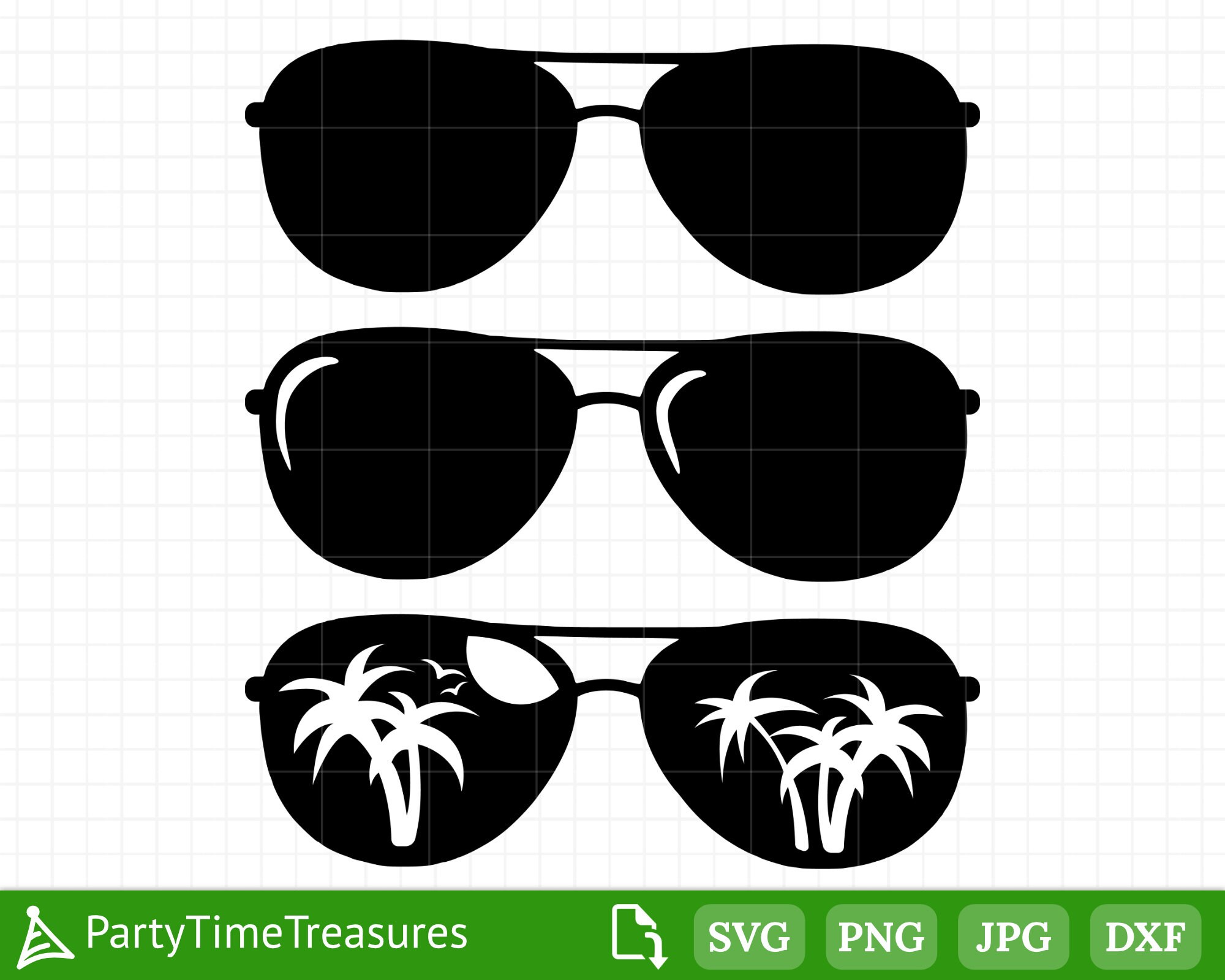 Aviator Sunglasses SVG Summer Glasses Shades Clipart Png | Etsy