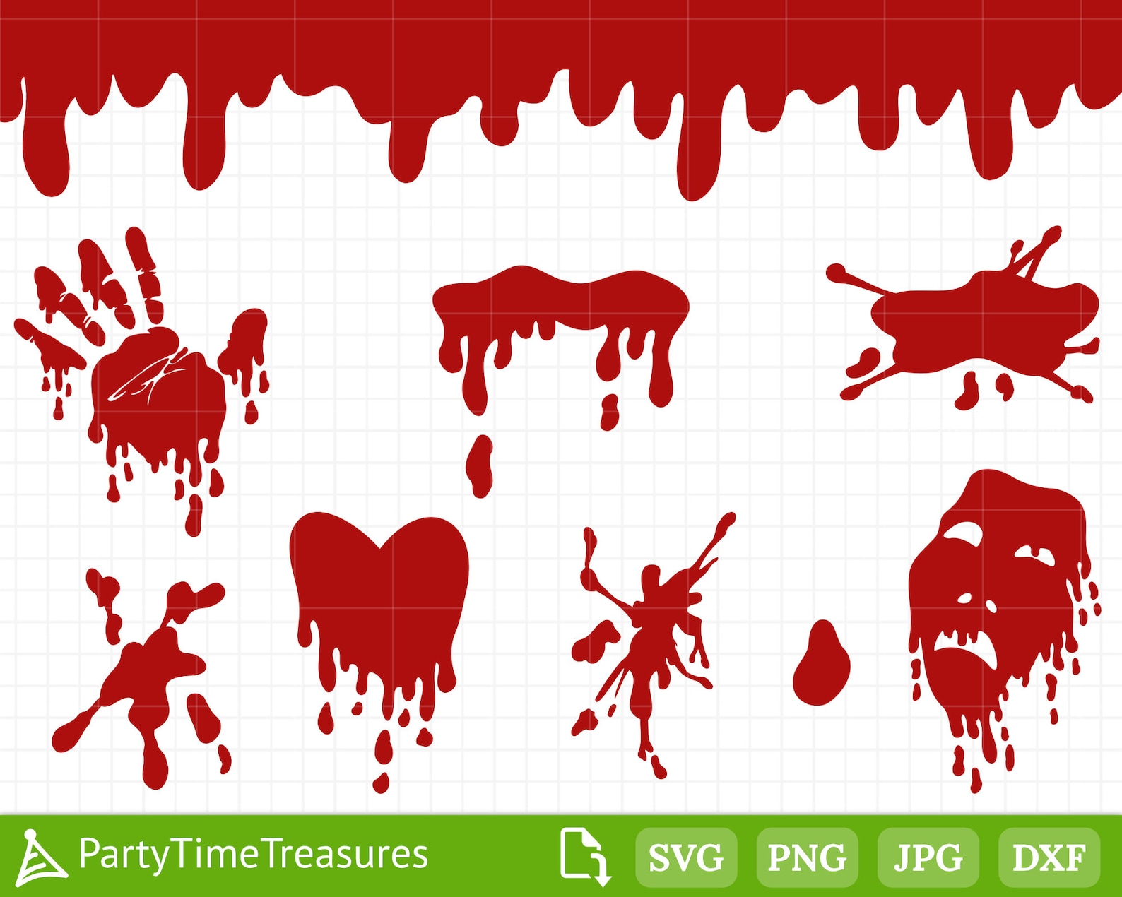 Dripping Blood Svg Halloween Svg Blood Splatter Svg Horror - Etsy