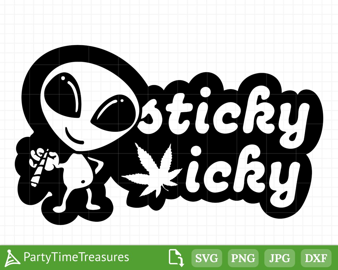 Rolling Tray Svg Weed Svg Alien Sticky Icky Marijuana Svg - Etsy