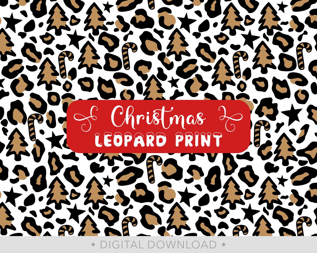 Christmas Leopard Print Svg, Holiday Leopard Pattern Svg, Cheetah Print ...