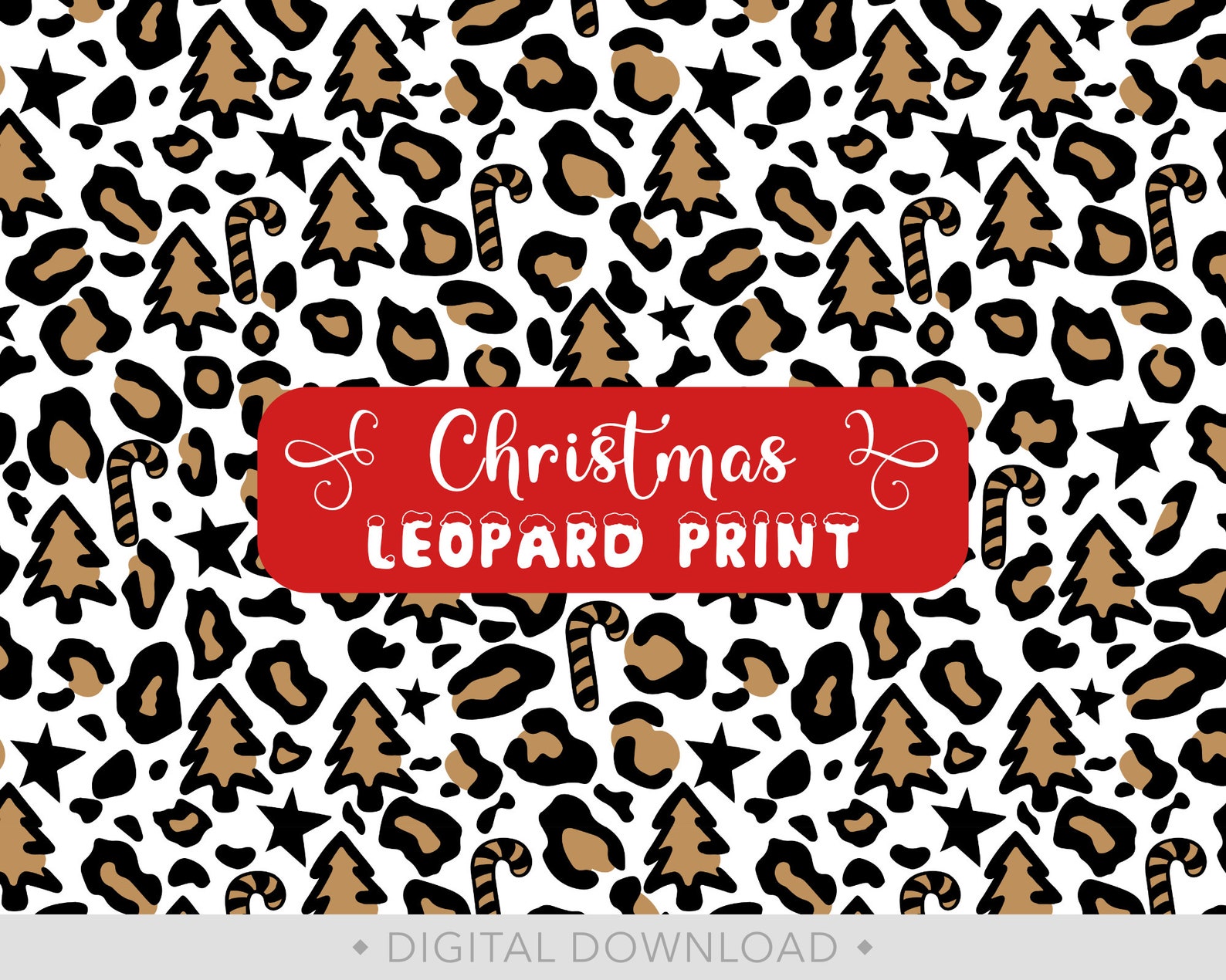 Christmas Leopard Print Svg Holiday Leopard Pattern Svg - Etsy