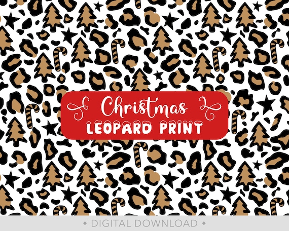 Christmas Leopard Print Svg Holiday Leopard Pattern Svg | Etsy