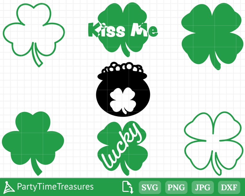Shamrock Svg Bundle St Patricks Day Svg Irish Lucky Clover - Etsy