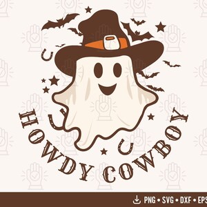 Western Ghost Svg, Funny Halloween Cowboy Shirt Graphic, Boo Haw ...