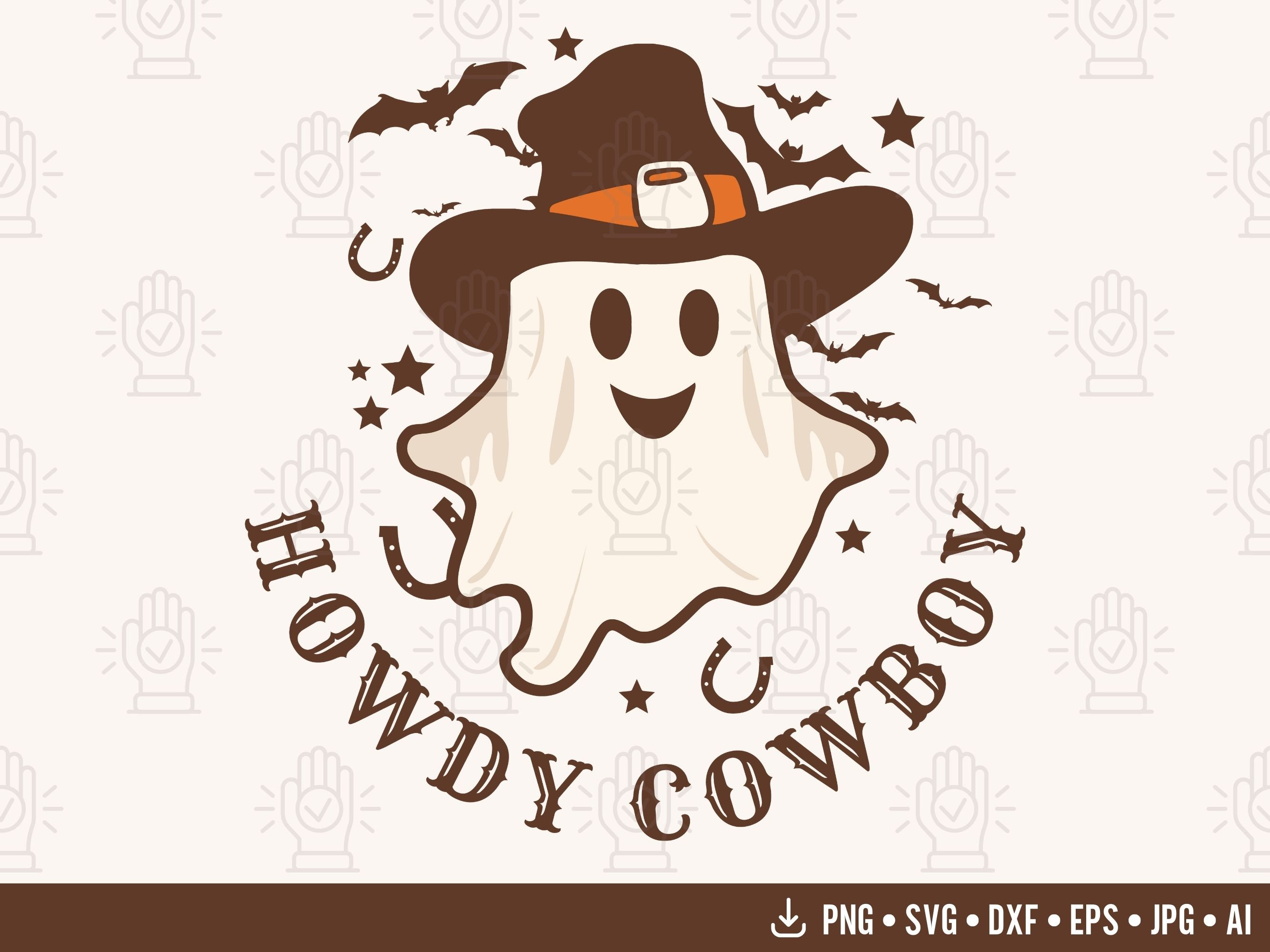Western Ghost Svg, Funny Halloween Cowboy Shirt Graphic, Boo Haw ...