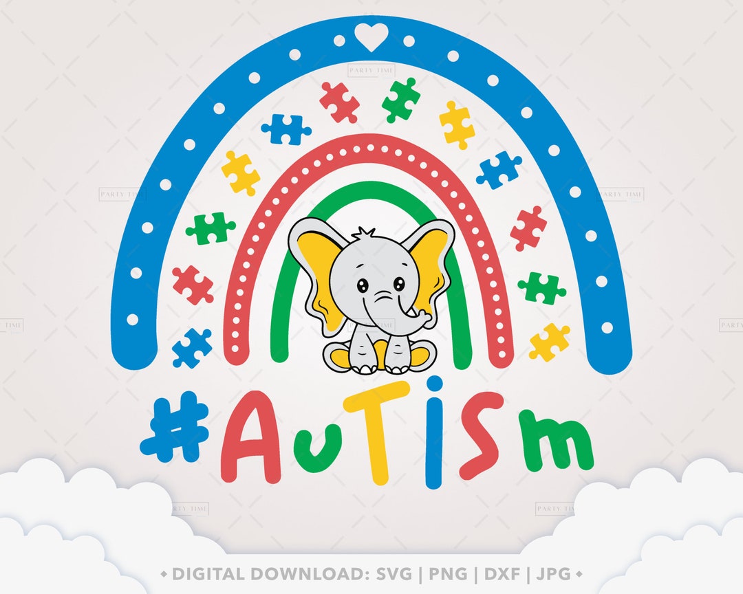 Autism Rainbow SVG Autism Awareness Shirt Cut File for Cricut - Etsy