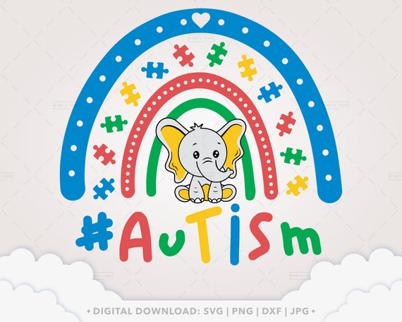 Autism Rainbow SVG Autism Awareness Shirt Cut File for Cricut | Etsy