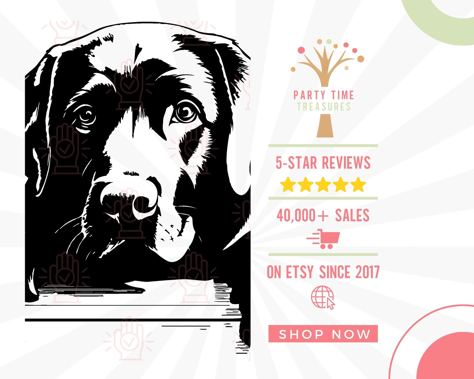 Black Labrador Svg Peeking Dog Clipart, Retriever Dog Portrait ...