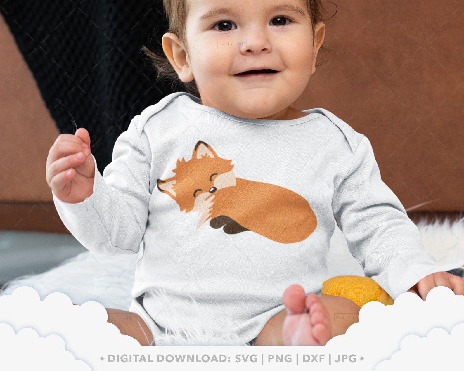 Cute Fox SVG, Sleeping Baby Fox Clipart Woodland Animals Cut File ...
