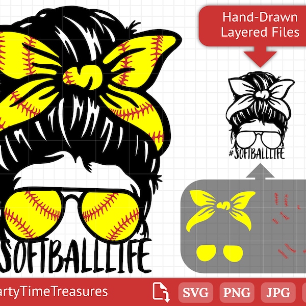 Softball Life Svg - Etsy