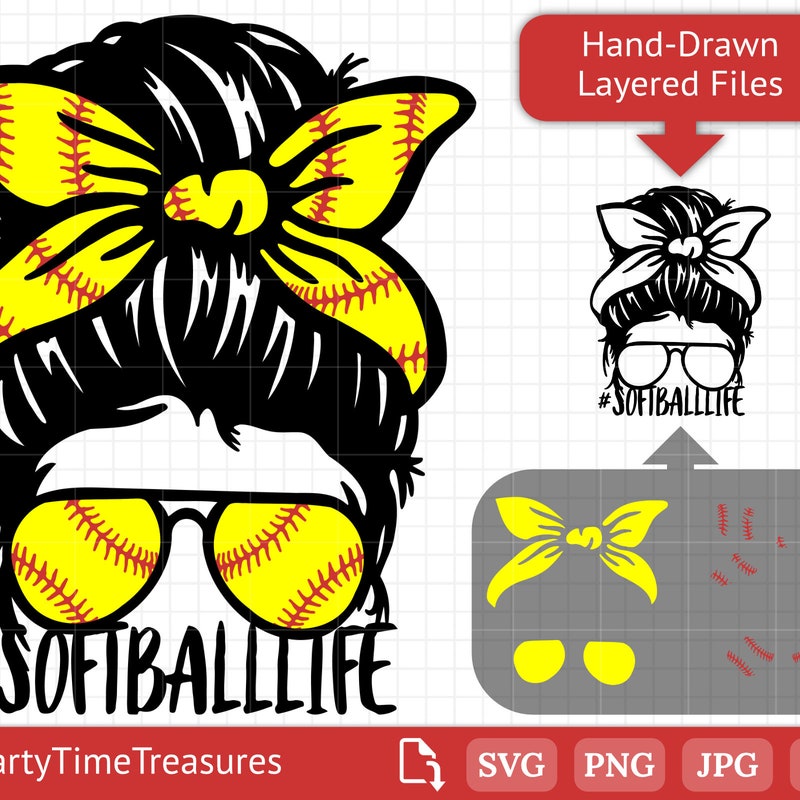 Softball Life Svg - Etsy