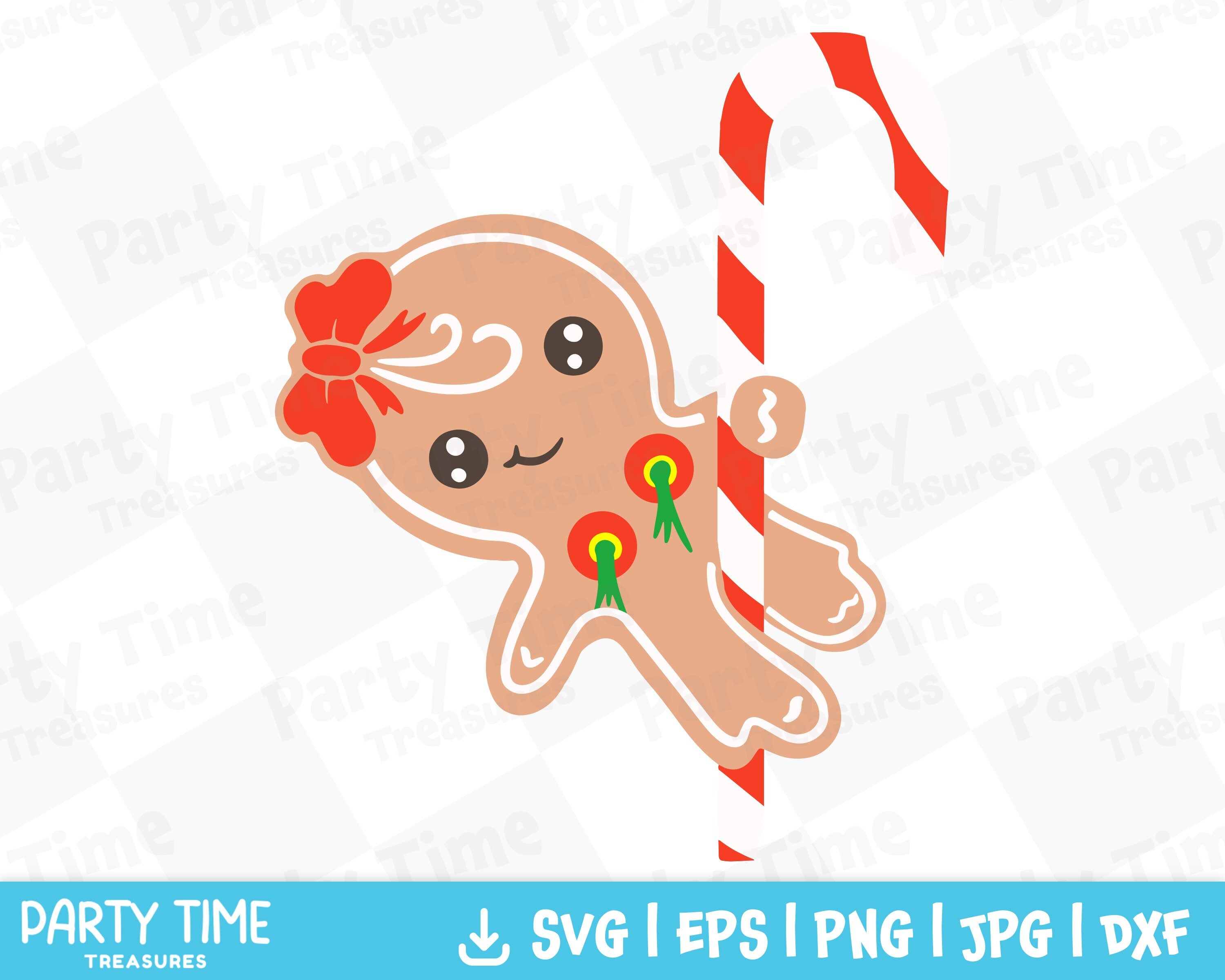 Gingerbread Man SVG Cute Gingerbread Clipart Naughty - Etsy