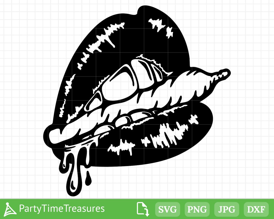 Weed Lips SVG, Marijuana Cannabis Dripping Lips SVG for Stickers ...