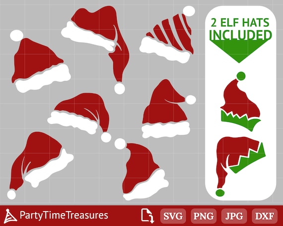 Santa Hat Svg Christmas Hat Svg Elf Hat Svg Christmas Svg | Etsy