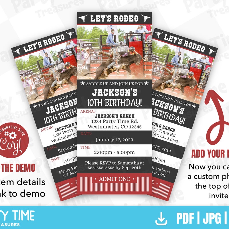 Rodeo Party Invitation - Etsy