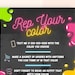 Color Party Invitation, Tiktok Party Challenge, Adult Color Theme Party ...