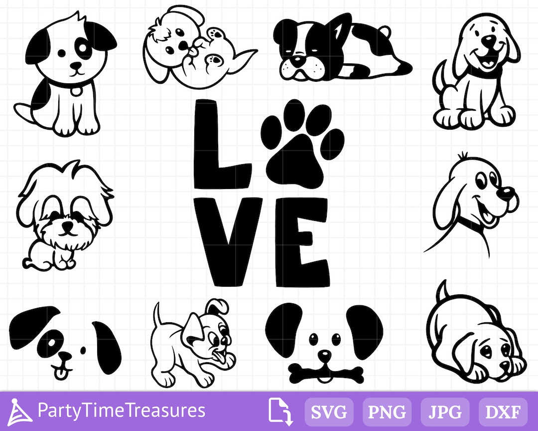 Puppy Svg, Dog Svg, Puppies Svg, Dog Clipart, Dog Lover Svg, Cute Puppy ...