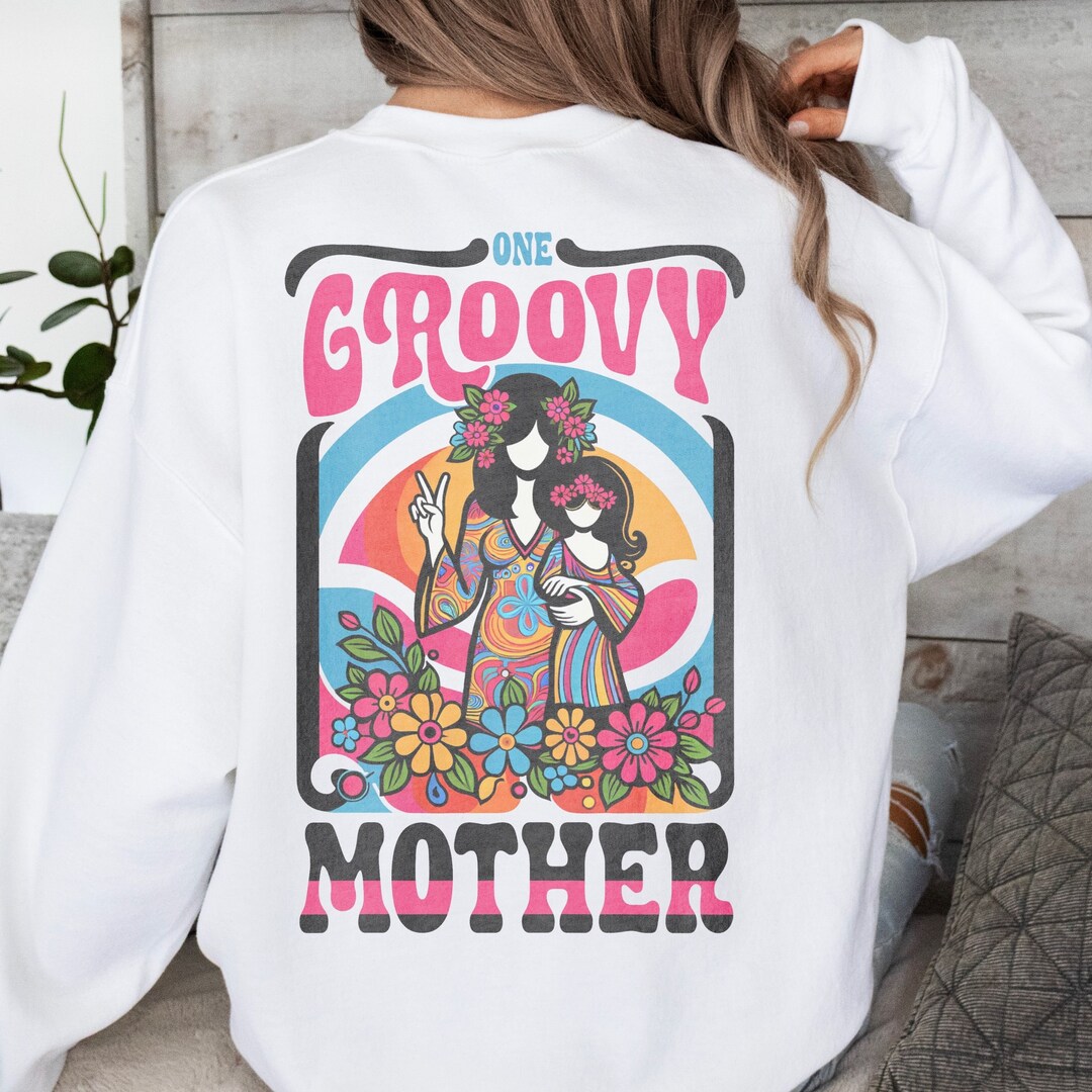 Retro Groovy Mom PNG Mother's Day Sublimation Design, Vintage Floral Mama Png Digital Design ...