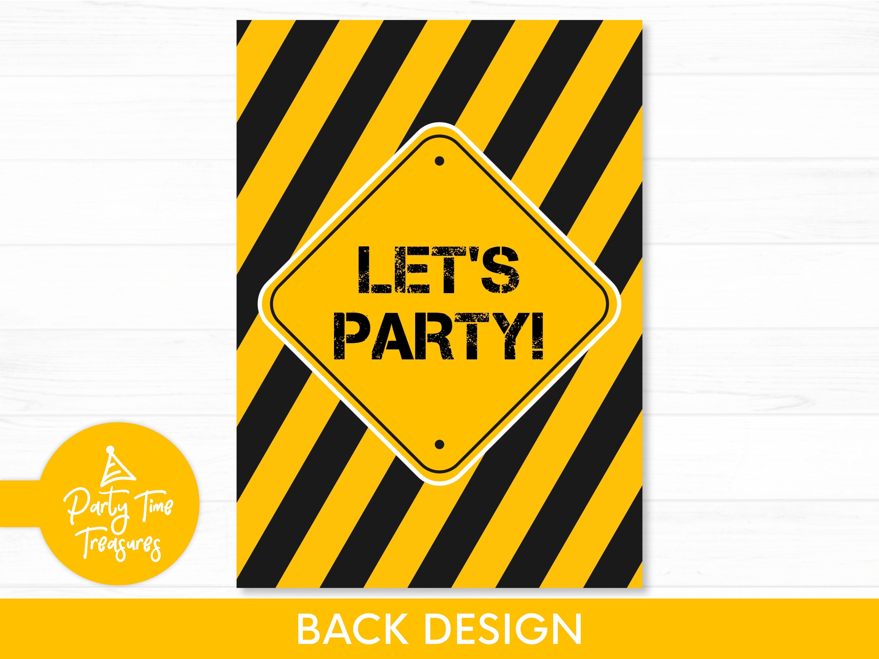 Under Construction Birthday Party Invitation Invites PT1075 | Etsy