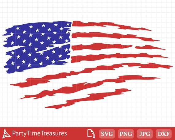 Distressed American Flag SVG USA Flag Svg 4th of July Svg | Etsy