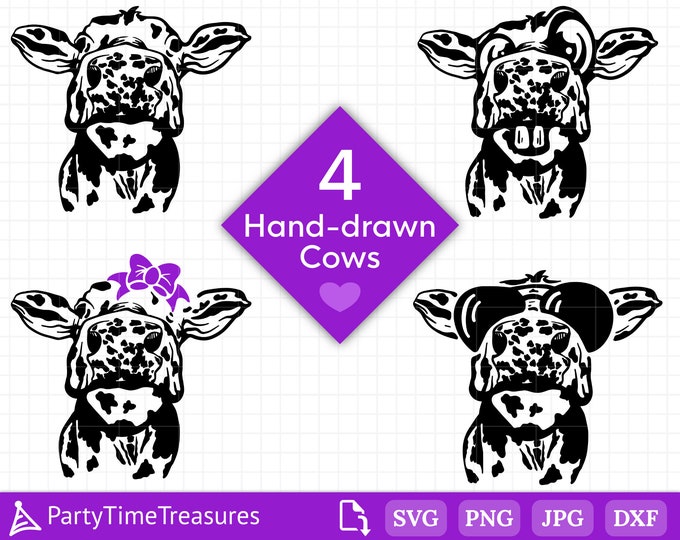 Farm Cow Svg | Cow Svg | Cow Animal Svg | Cow Head Svg | Farm Animal ...