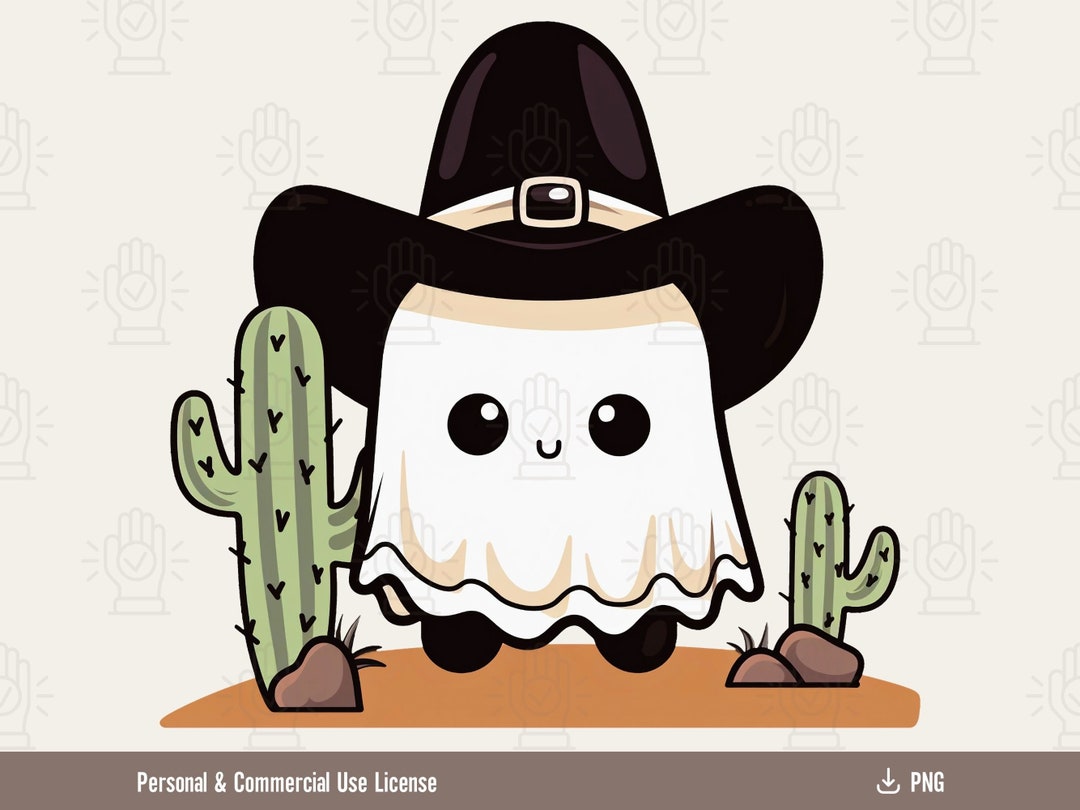 Western Ghost Png, Country Halloween Shirt Clipart, Texas Cowboy Ghost ...