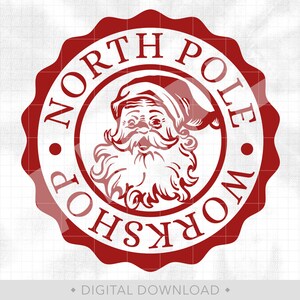 Santa Stamp Svg, North Pole Stamp Svg, Santa Seal Svg, Santa Mail Svg ...