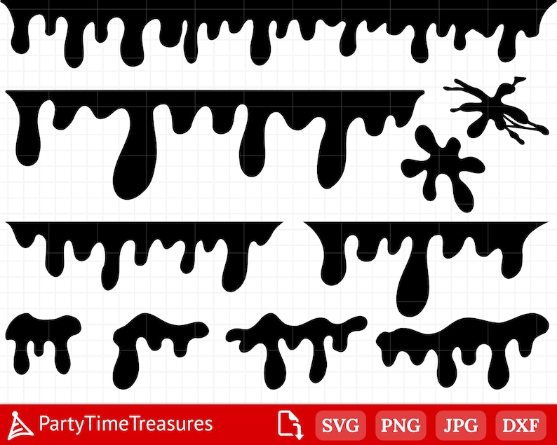 Dripping Borders Svg Splatter Svg Dripping Paint Svg | Etsy