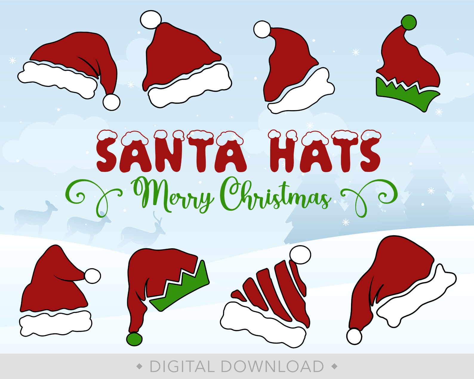 Santa Hat Svg Elf Hat Svg Christmas Svg Christmas Hat Svg | Etsy