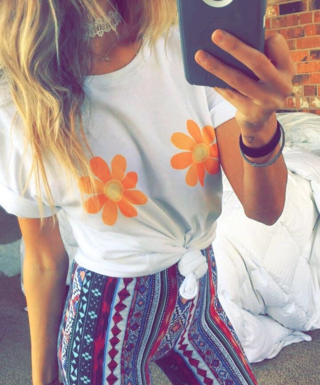 Flower Power Shirt Women, 70s Shirt, Hippie Shirt, Boho Shirts, Tumblr ...