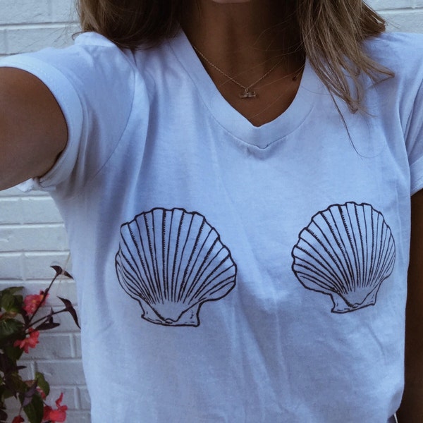 Boob Shell T Shirt - Etsy