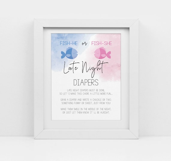 Fishing Theme Gender Reveal Fish He or Fish She Gender | Etsy