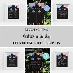 Fishing Theme Gender Reveal, Fish He or Fish She, Blue and Pink ...