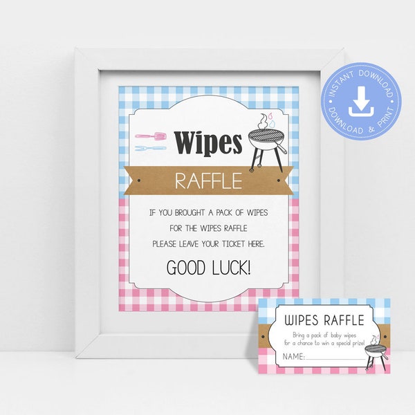 Diaper Wipes Raffle Gender Reveal - Etsy