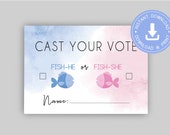 Fishing Theme Gender Reveal Fish He or Fish She Gender - Etsy