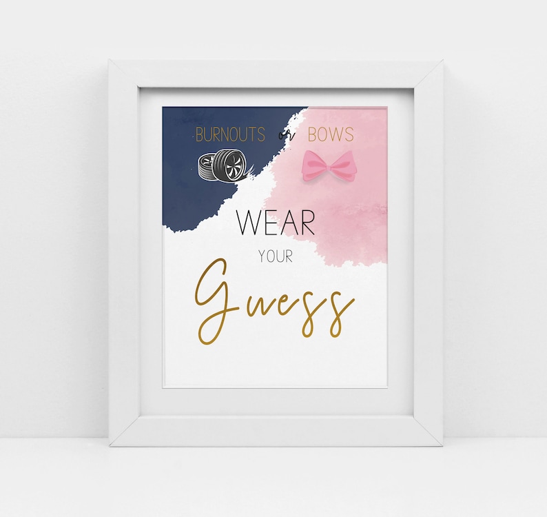 Burnouts or Bows Wear Your Guess Navy Blue and Pink Gender - Etsy