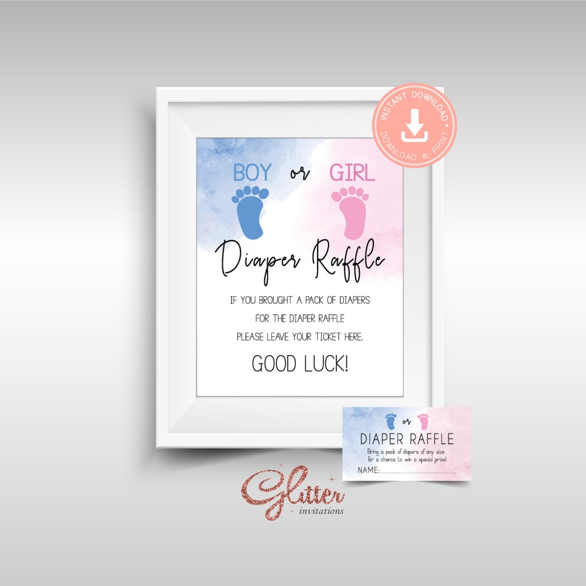 Baby Footprint Gender Reveal Baby Feet Gender Reveal Blue - Etsy