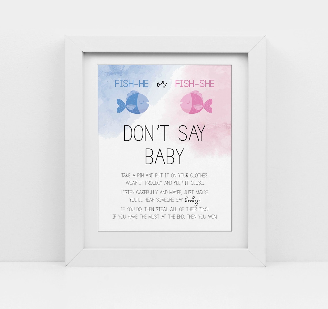 Fishing Theme Gender Reveal Fish He or Fish She Gender - Etsy
